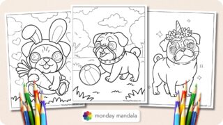 43 Pug Coloring Pages (Free PDF Printables)
