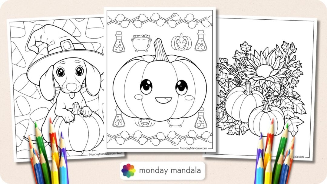 60 Pumpkin Coloring Pages (Free PDF Printables)