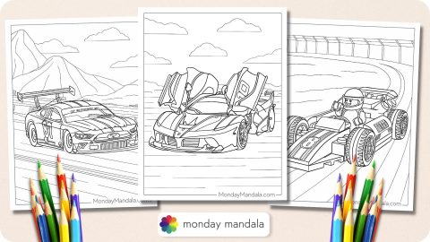 30 Race Car Coloring Pages (Free PDF Printables)