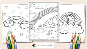36 Rainbow Coloring Pages (Free PDF Printables)