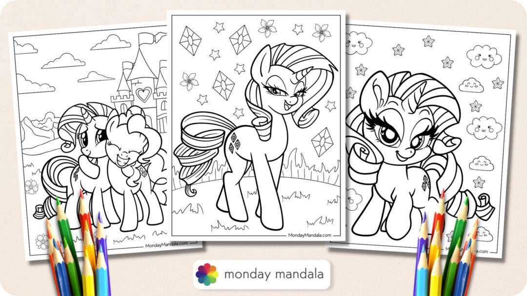 22 Rarity Coloring Pages (Free PDF Printables)