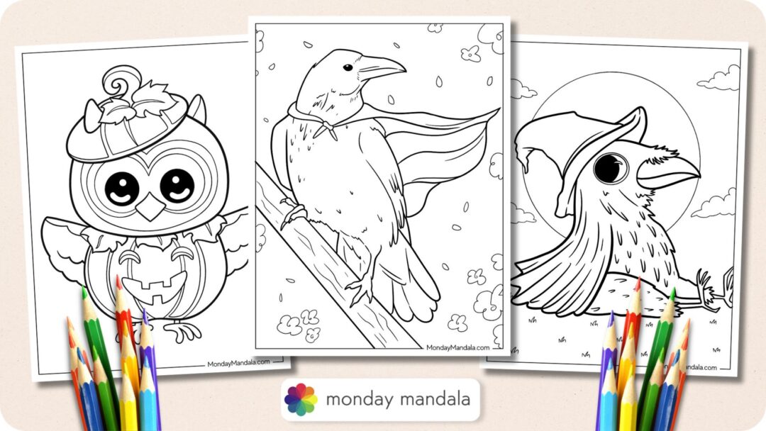 33 Raven Coloring Pages (Free PDF Printables)