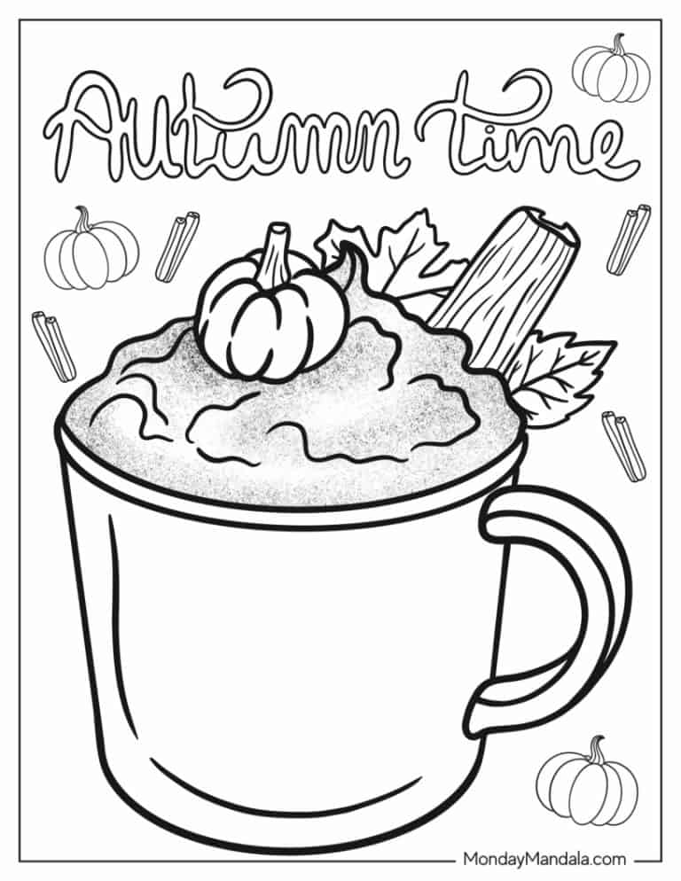 82 Autumn & Fall Coloring Pages (Free PDF Printables)