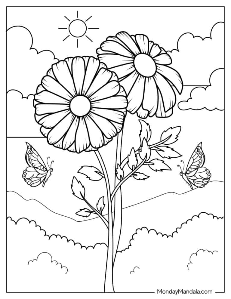 37 Daisy Coloring Pages (Free PDF Printables)