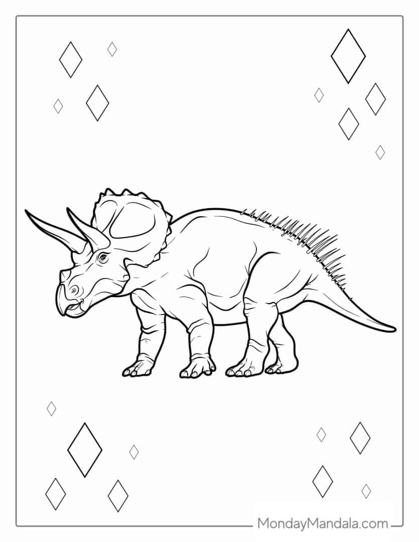 20 Triceratops Coloring Pages (Free PDF Printables)