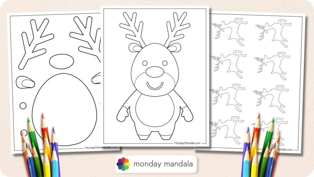 42 Reindeer Templates (Free PDF Printables)
