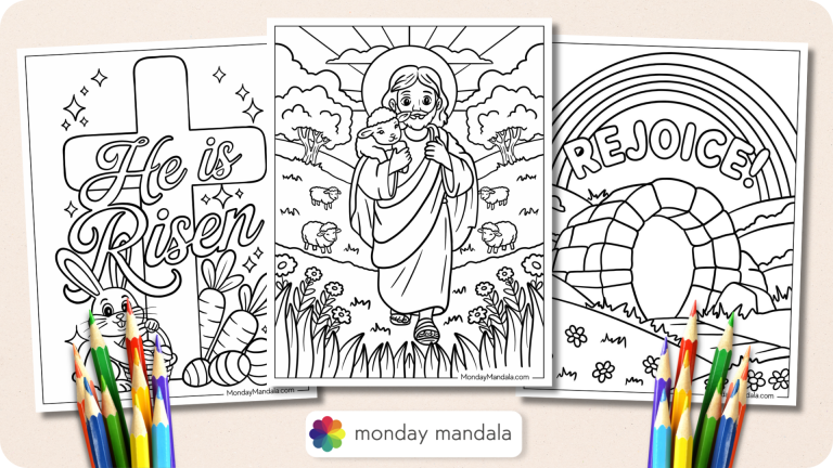 20 Religious Easter Coloring Pages (Free PDF Printables)