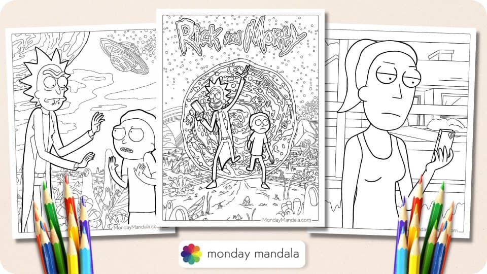 37 Rick and Morty Coloring Pages (Free PDF Printables)