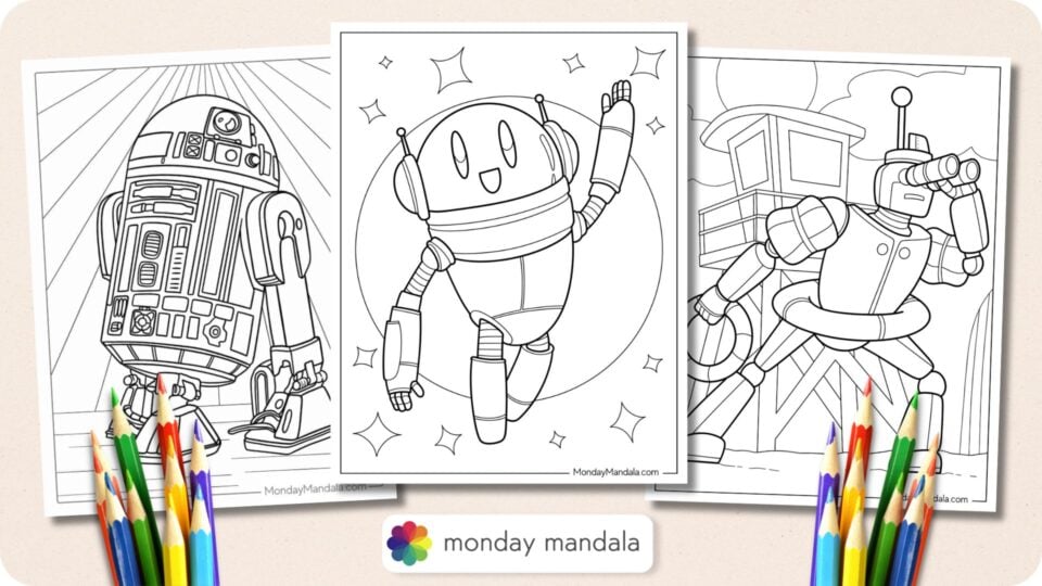 32 Robot Coloring Pages (Free PDF Printables)