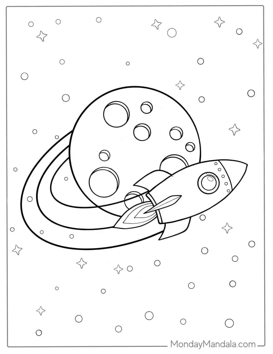 26 Moon Coloring Pages (Free PDF Printables)