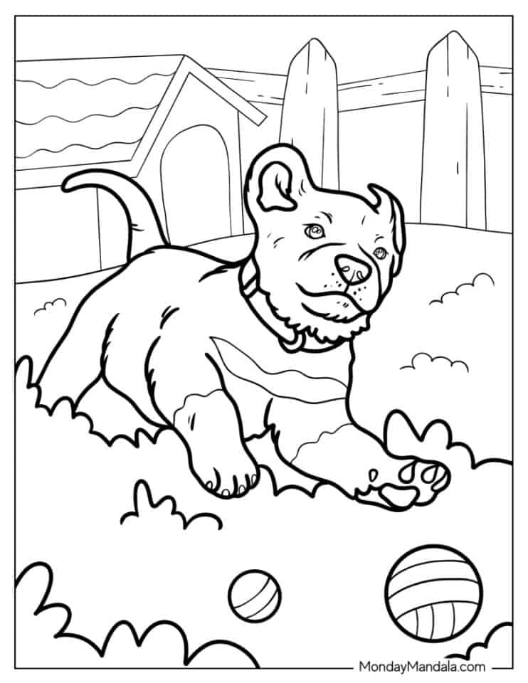 47 Puppy Coloring Pages (Free PDF Printables)