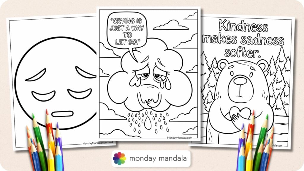22 Sad Coloring Pages (Free PDF Printables)