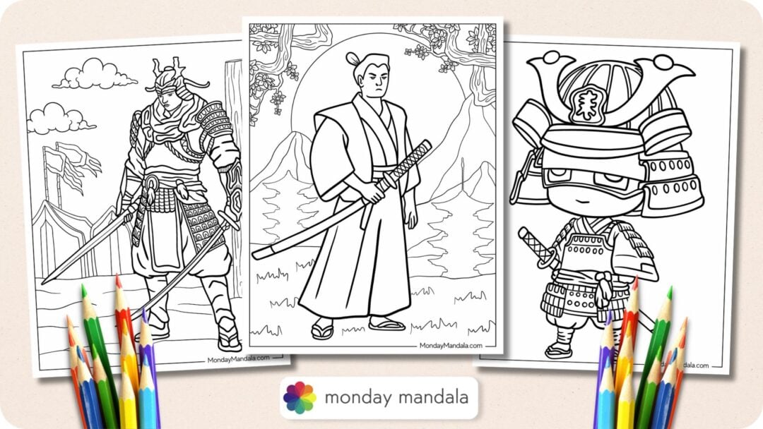 20 Samurai Coloring Pages (Free PDF Printables)