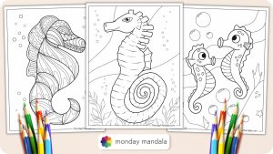 20 Seahorse Coloring Pages (Free PDF Printables)