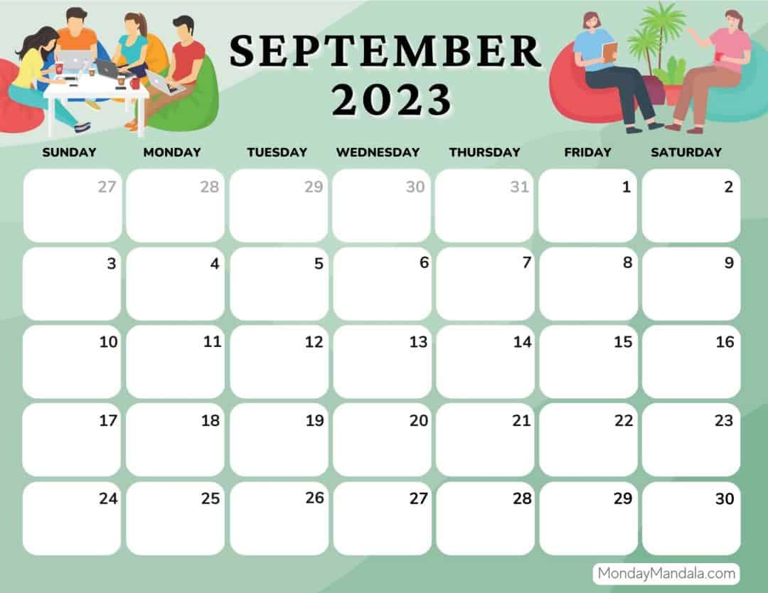 September 2023 Calendar (52 Free PDF Printables)