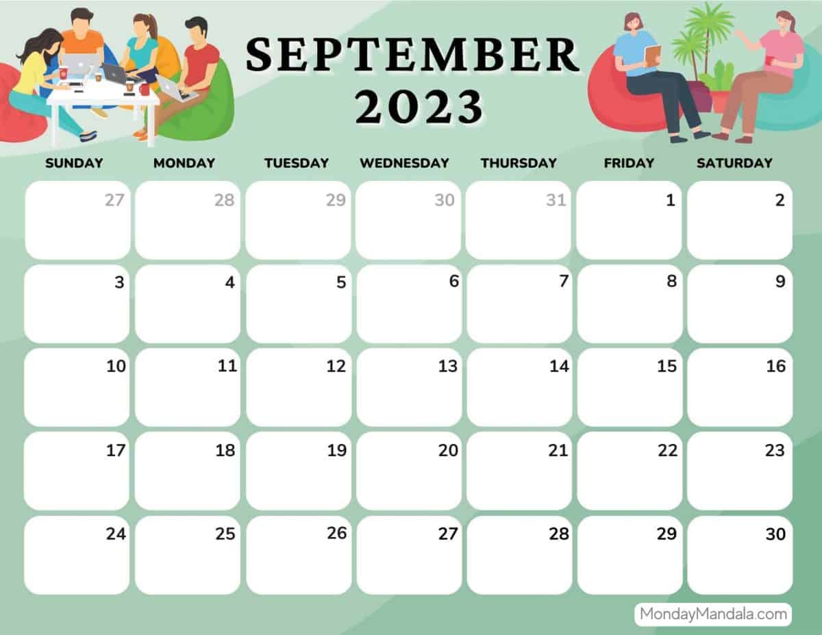 September 2023 Calendar (52 Free PDF Printables)