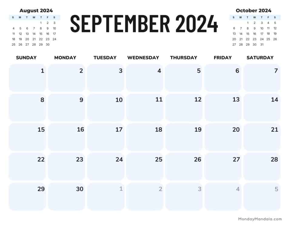 September 2024 Calendars (52 Free PDF Printables)