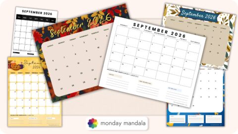 September 2026 Calendars (52 Free PDF Printables)
