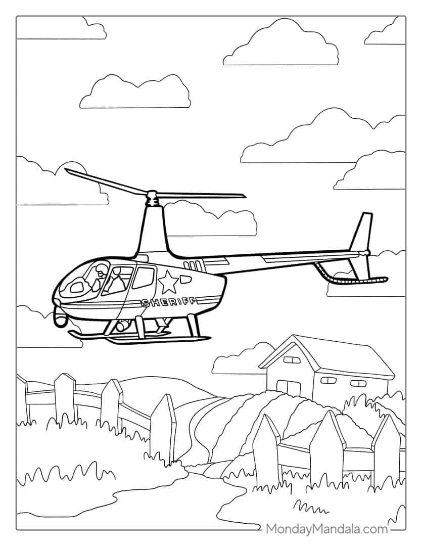 36 Helicopter Coloring Pages (Free PDF Printables)