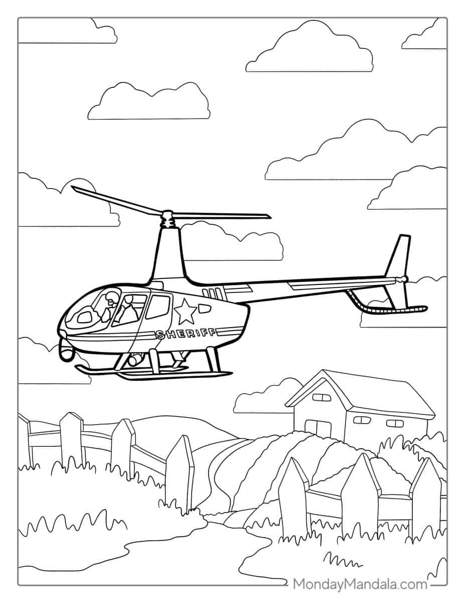 36 Helicopter Coloring Pages (Free PDF Printables)