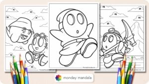 20 Shy Guy Coloring Pages (Free PDF Printables)