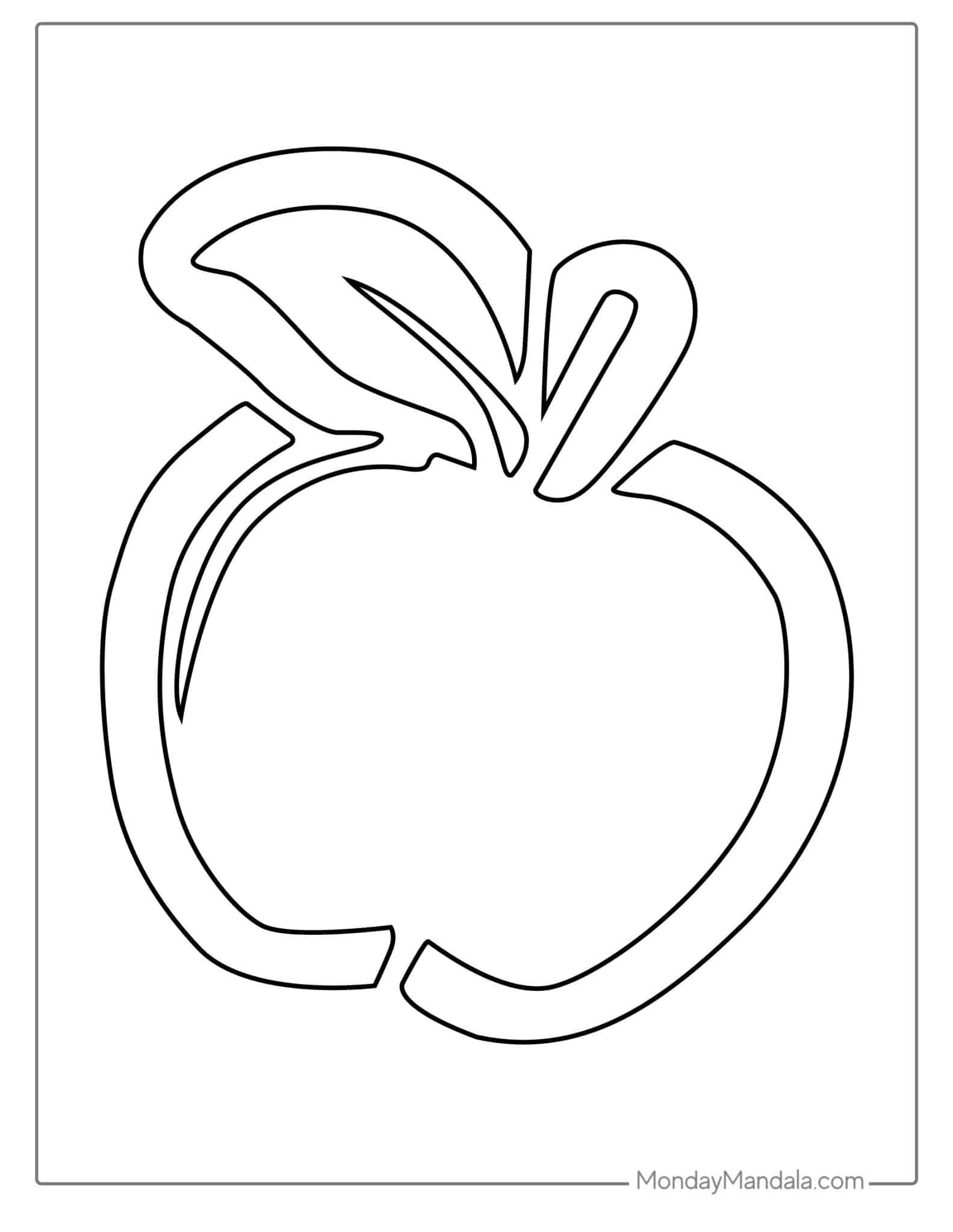 33 Apple Coloring Pages (Free PDF Printables)