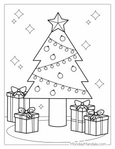 52 Christmas Tree Coloring Pages (Free PDF Printables)