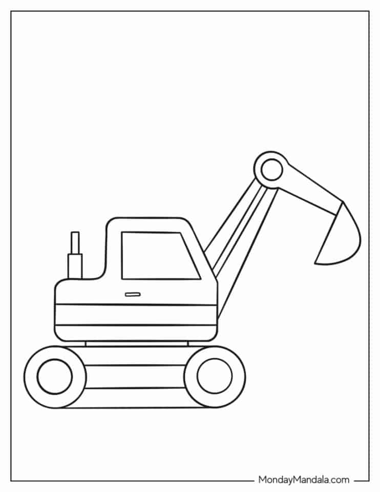 26 Excavator Coloring Pages (Free PDF Printables)