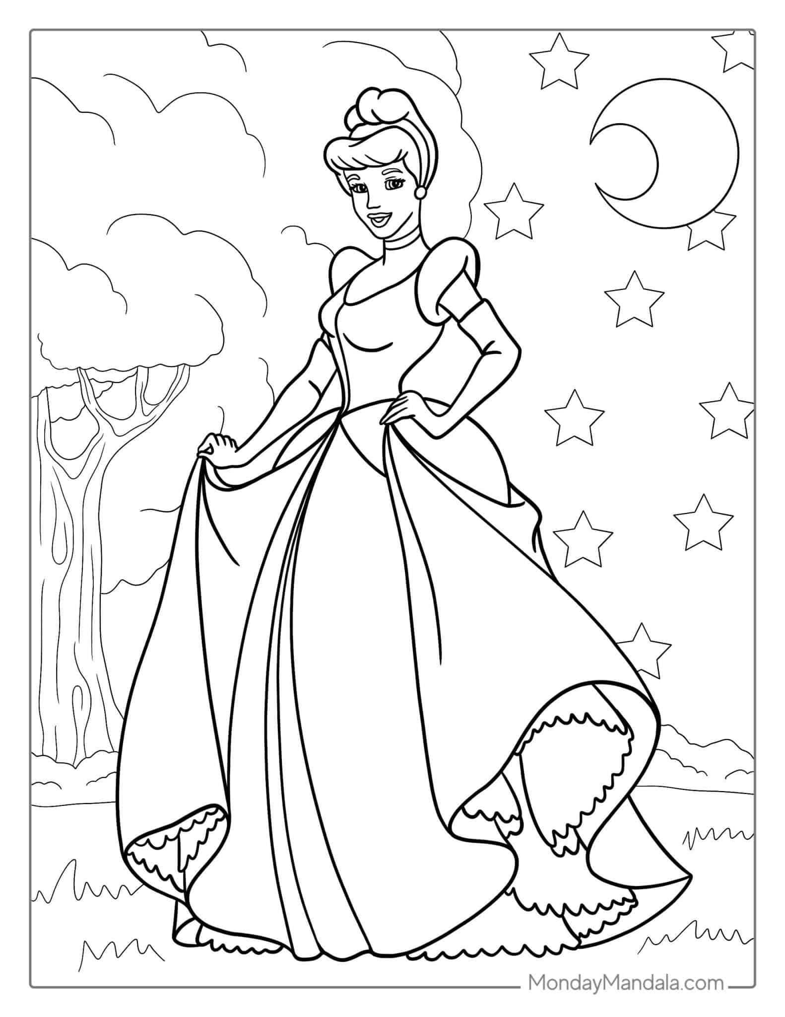 36 Cinderella Coloring Pages (Free PDF Printables)