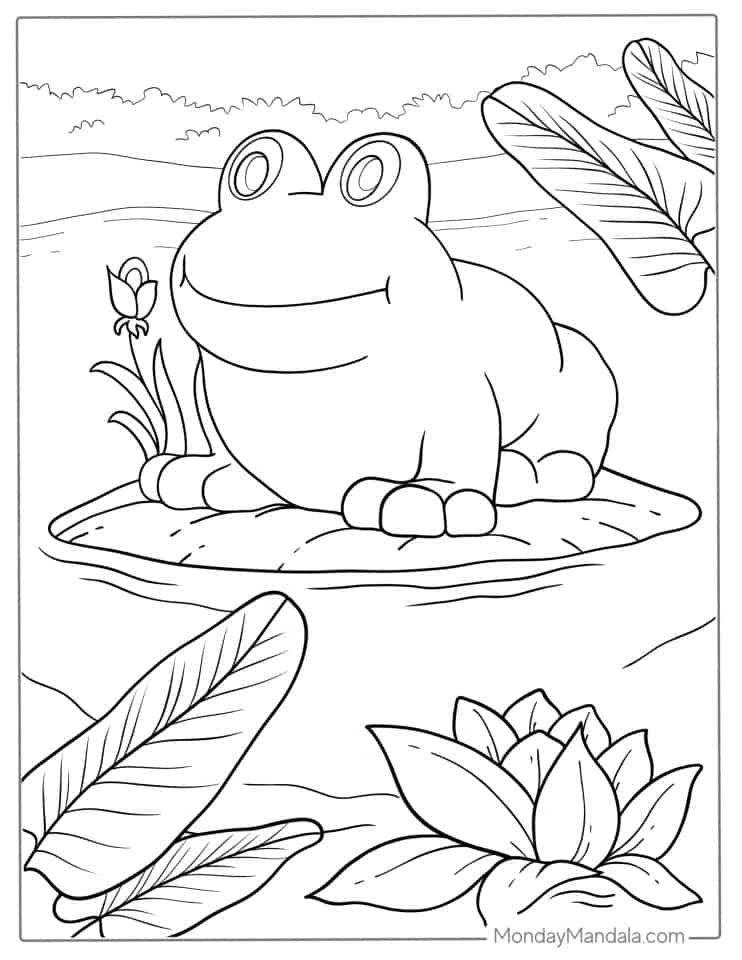 47 Frog Coloring Pages (Free PDF Printables)