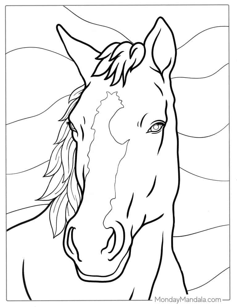 51 Horse Coloring Pages (Free PDF Printables)