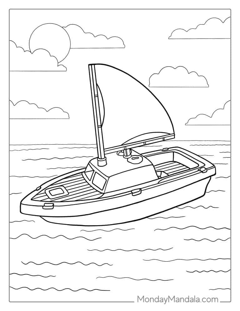 32 Boat & Ship Coloring Pages (Free PDF Printables)