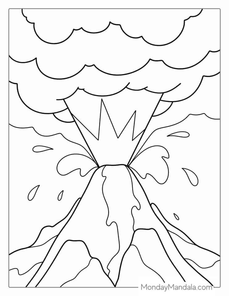 36 Volcano Coloring Pages (Free PDF Printables)