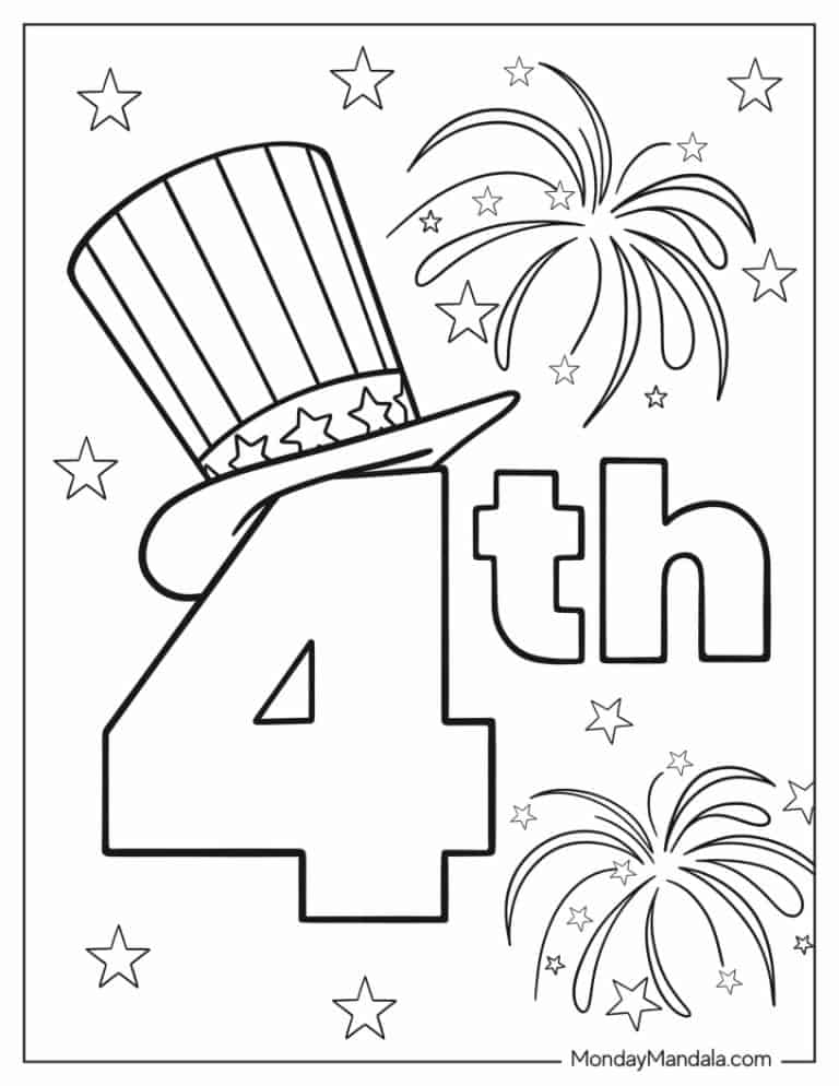 4th of July Coloring Pages (35 Free PDF Printables)