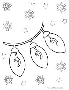 31 Christmas Lights Coloring Pages (Free PDF Printables)