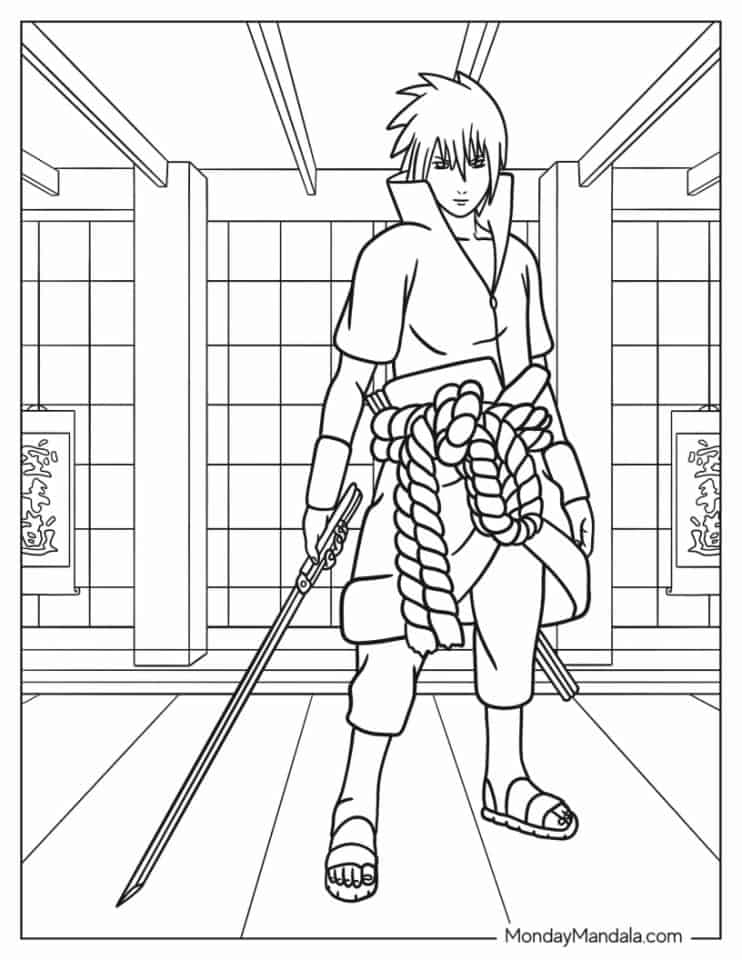 Anime Coloring Pages (Free PDF Printables)