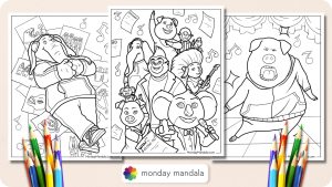 20 Sing Coloring Pages (Free PDF Printables)