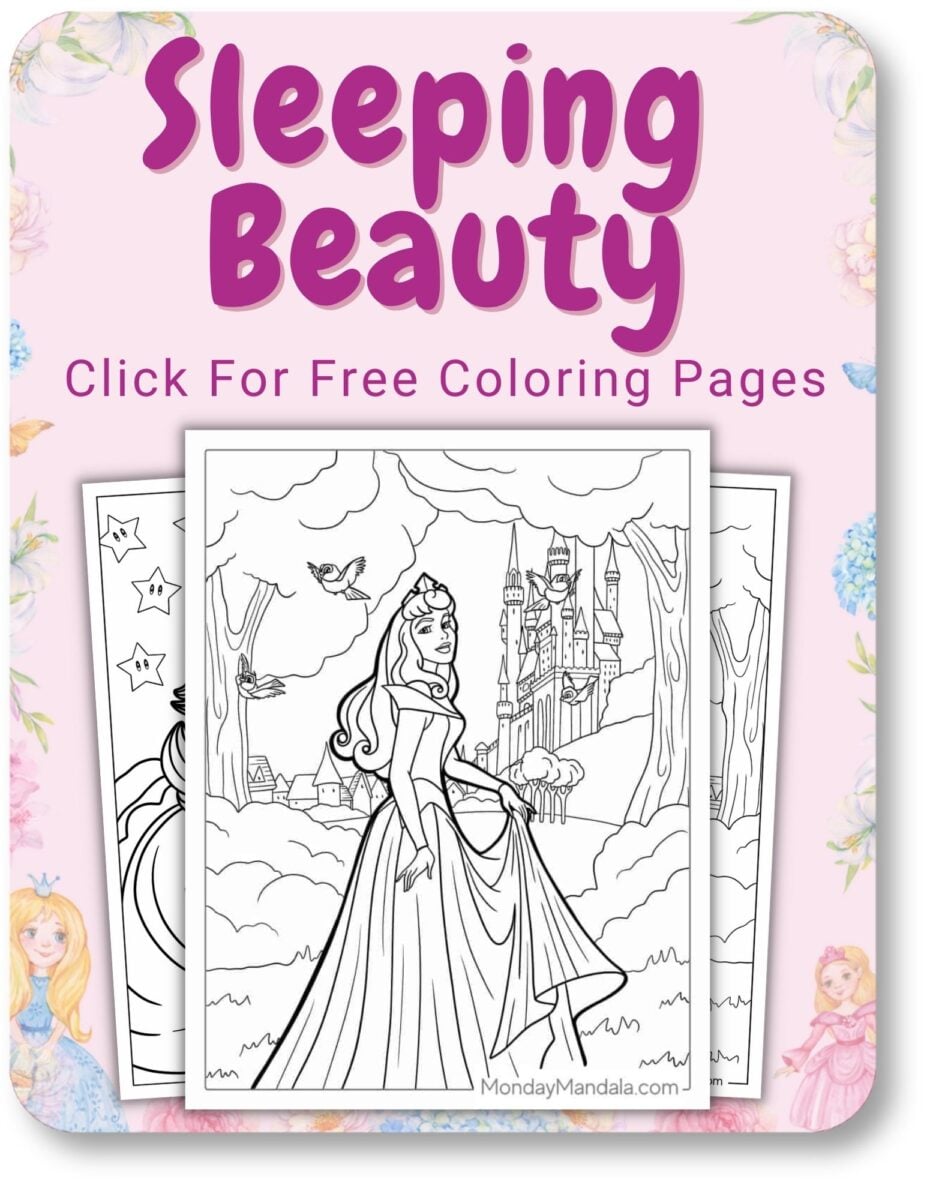 500 Princess Coloring Pages (Free PDF Printables)