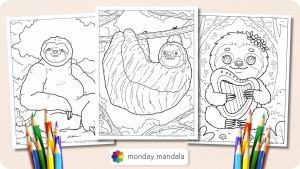 32 Sloth Coloring Pages (Free PDF Printables)