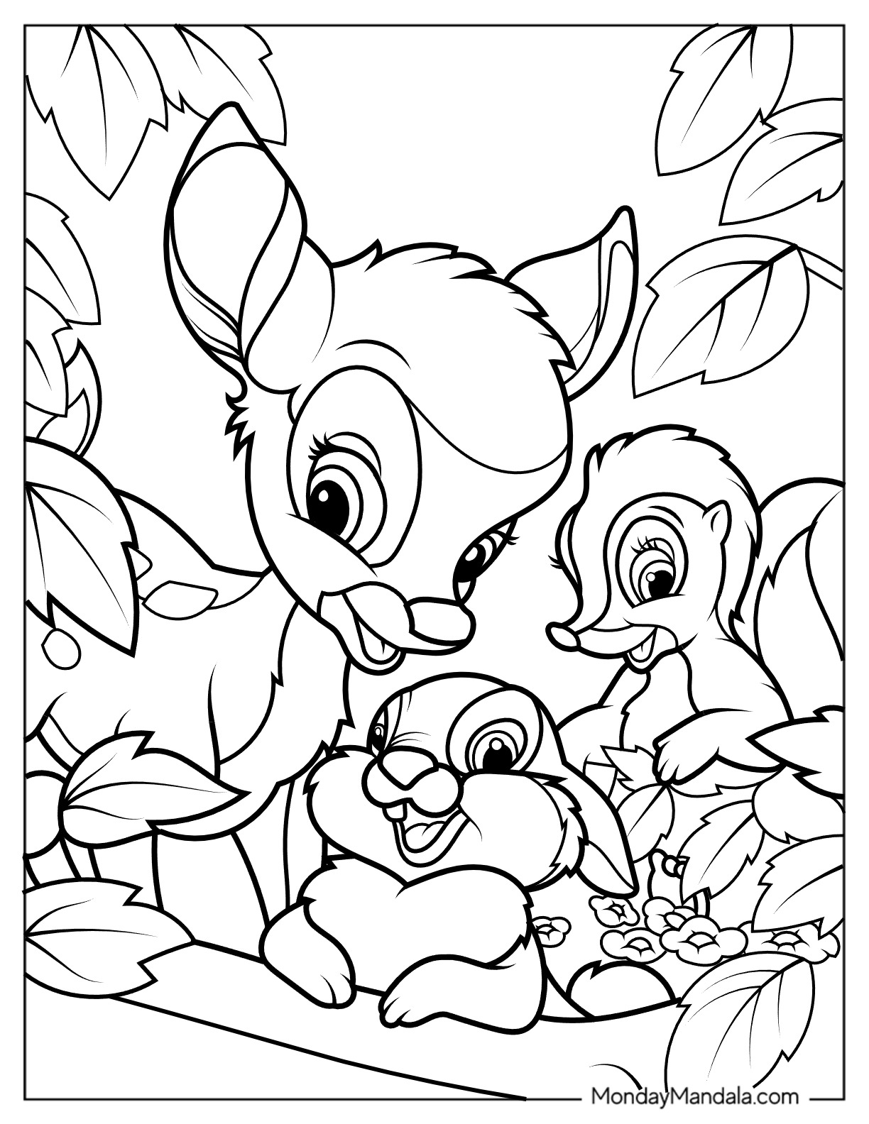20 Bambi Coloring Pages Free PDF Printables 