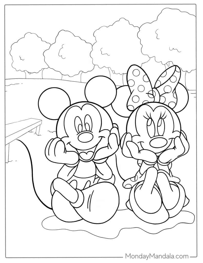 Colouring Picture Of Mickey And Minnie Mouse Infoupdate