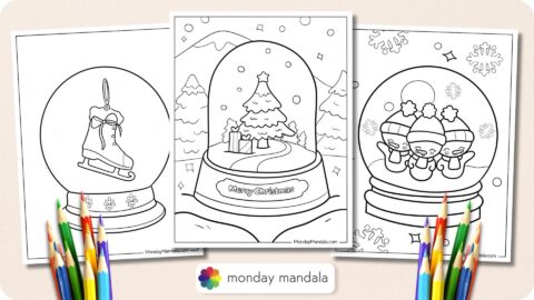 24 Snow Globe Coloring Pages (Free PDF Printables)