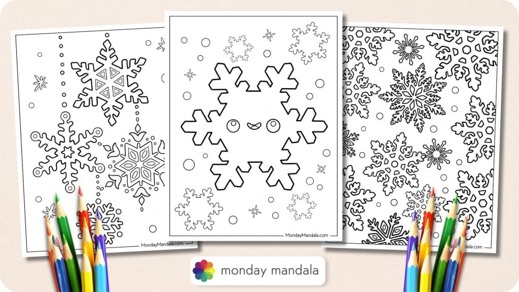 25 Snowflake Coloring Pages (Free PDF Printables)