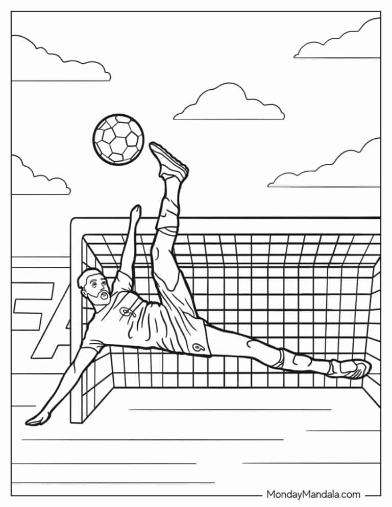 30 Soccer Coloring Pages (Free PDF Printables)