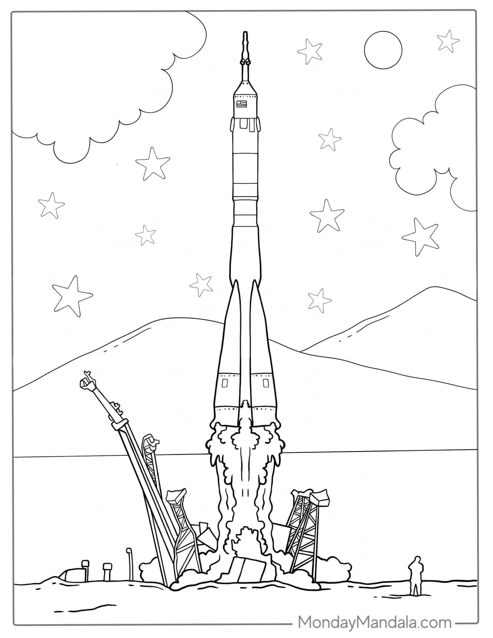 33 Rocket Coloring Pages (Free PDF Printables)