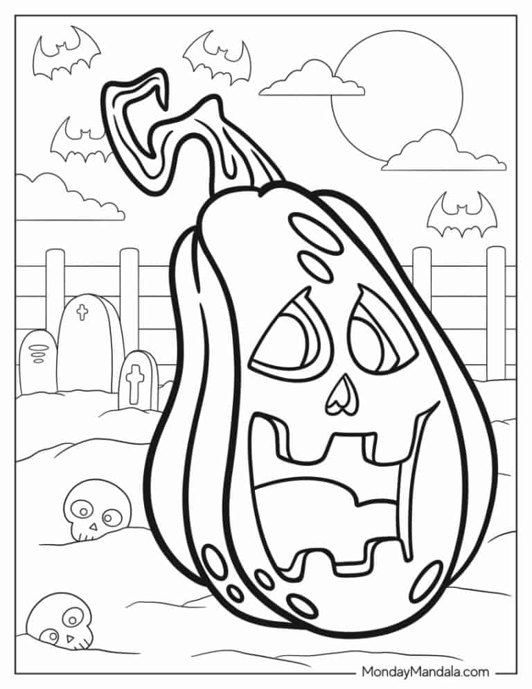 22 Jack-O-Lantern Coloring Pages (Free PDF Printables)