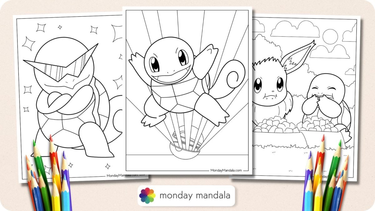 22 Squirtle Coloring Pages (Free PDF Printables)