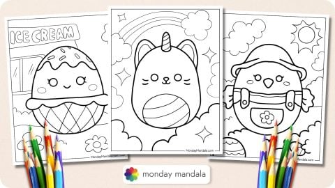 50 Squishmallow Coloring Pages (Free PDF Printables)