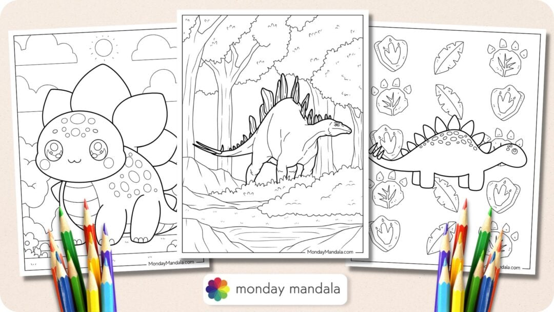 20 Stegosaurus Coloring Pages (Free PDF Printables)