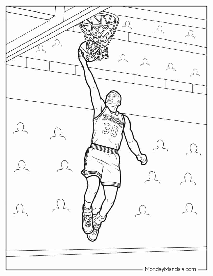 18 Steph Curry Coloring Pages (Free PDF Printables)